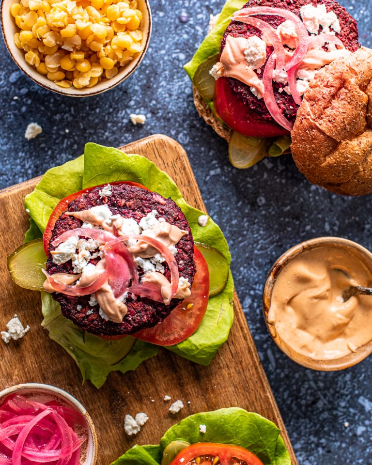 Split Pea & Beet Garden Burger – GetJoyfull